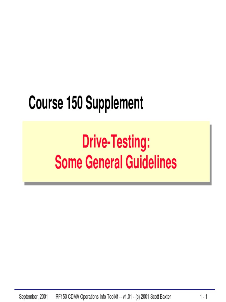 Drive-Testing Guidelines for Safety | PDF | Computers