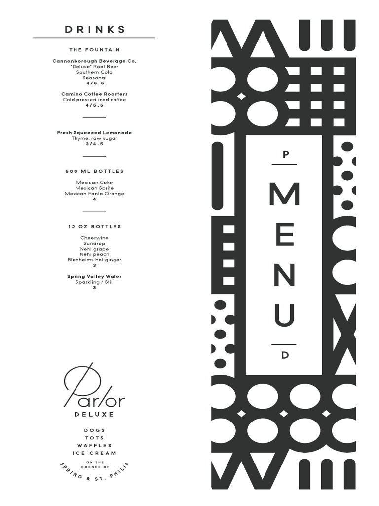 Parlor Deluxe Menu | PDF