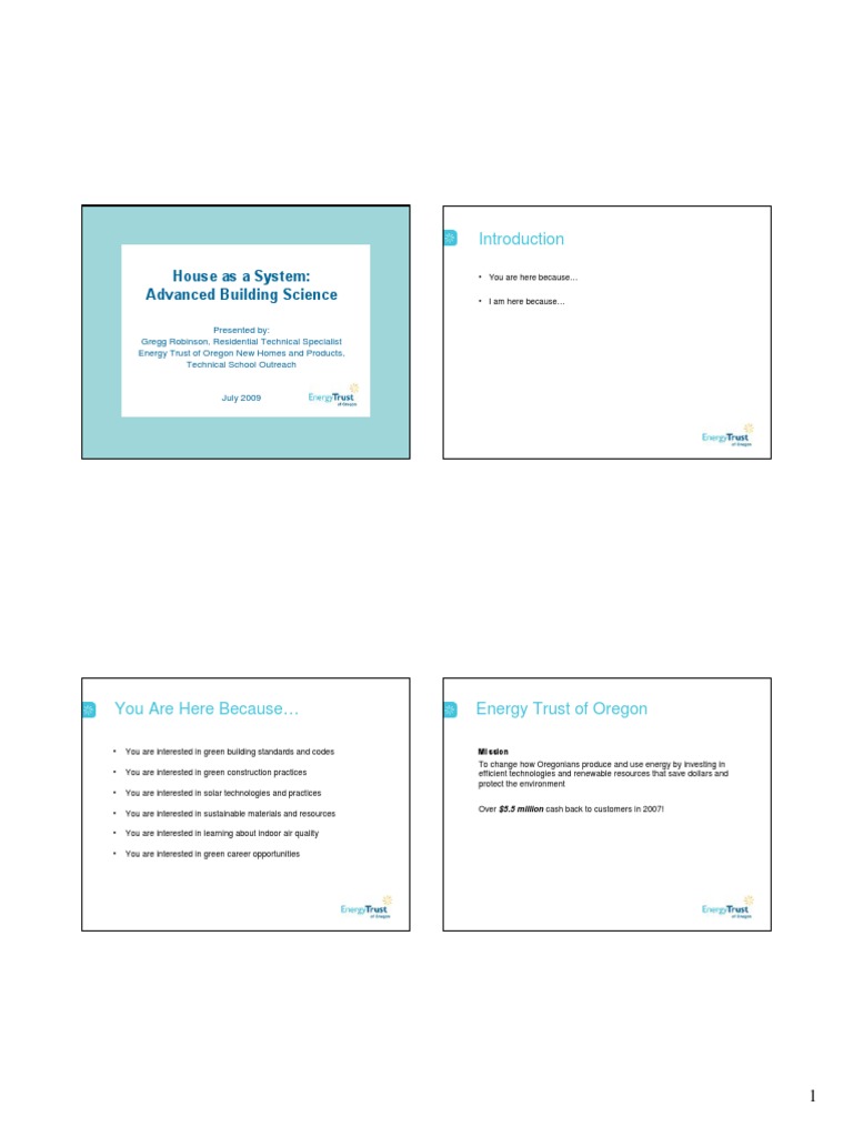 Advanced Building Science | PDF | Building Insulation | Heat Transfer