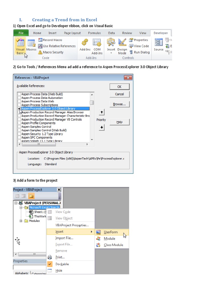 Excel Integration with Aspen Process Explorer | PDF | Visual Basic For ...