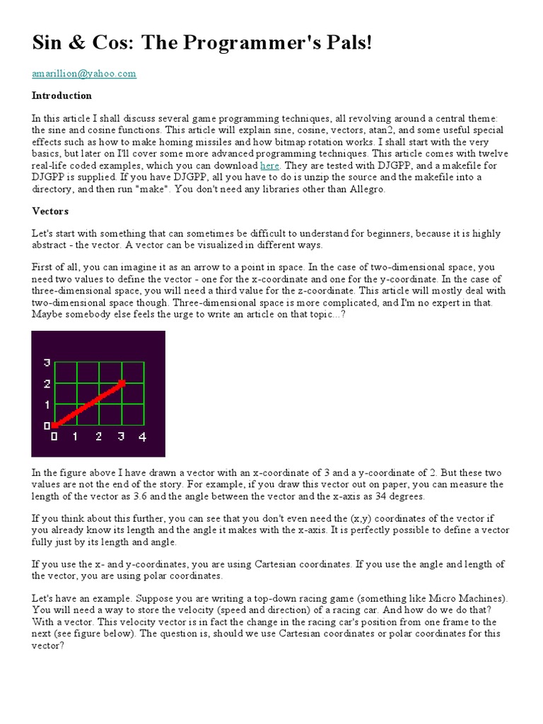 Sin & Cos - The Programmer's Pals | PDF | Trigonometric Functions | Sine