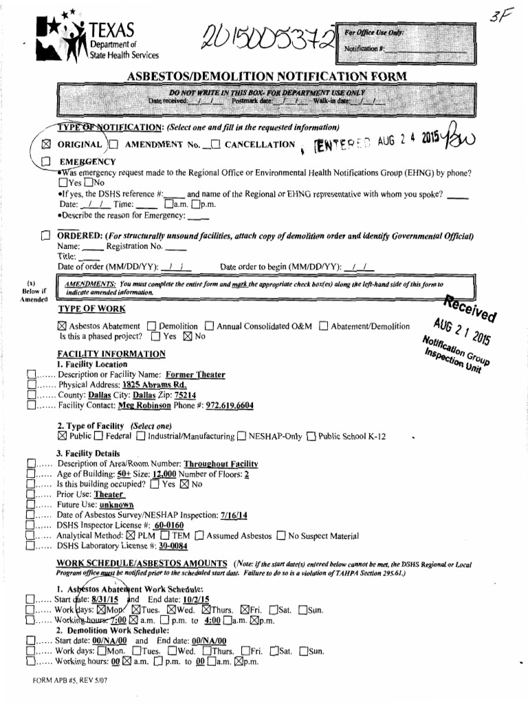 Asbestos Notification | PDF | Asbestos | Economic Sectors