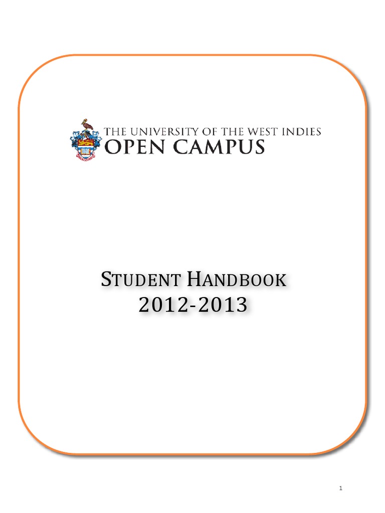 UWIOC Student Handbook 12 13 | PDF | Cognition | Further Education