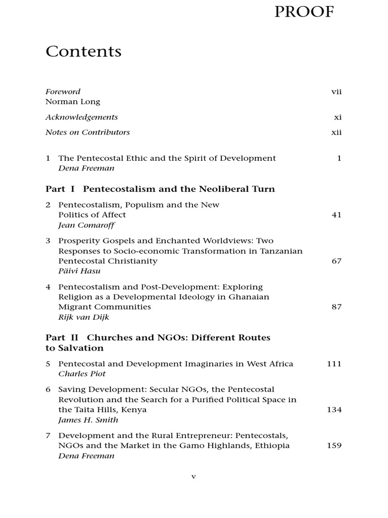 The Pentecostal Ethic and The Spirit of Development - Dena Freeman | PDF | Charismatic Movement ...