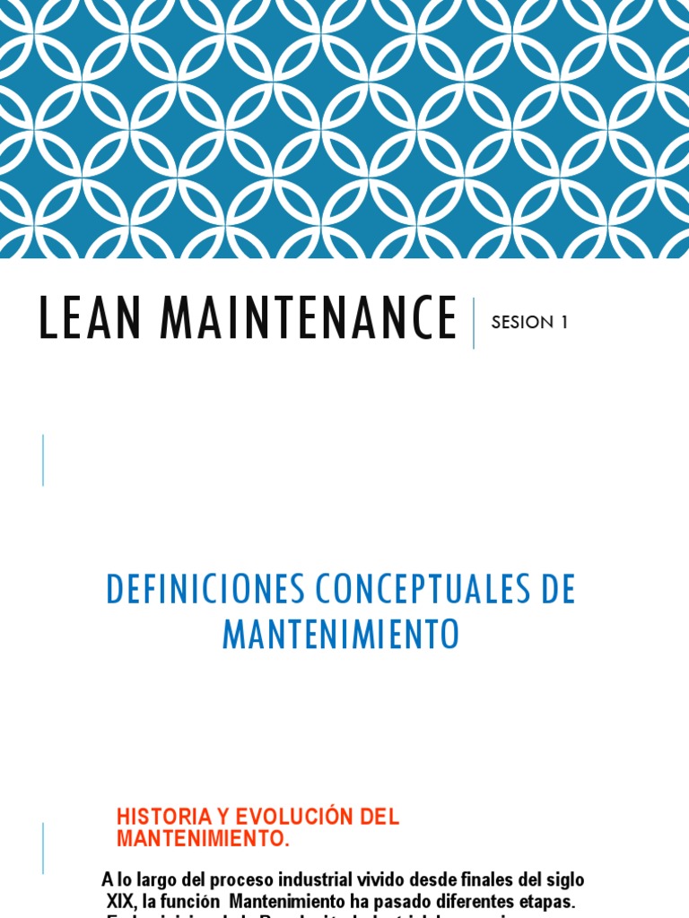 Lean Maintenance | PDF | Lean Manufacturing | Producción y fabricación