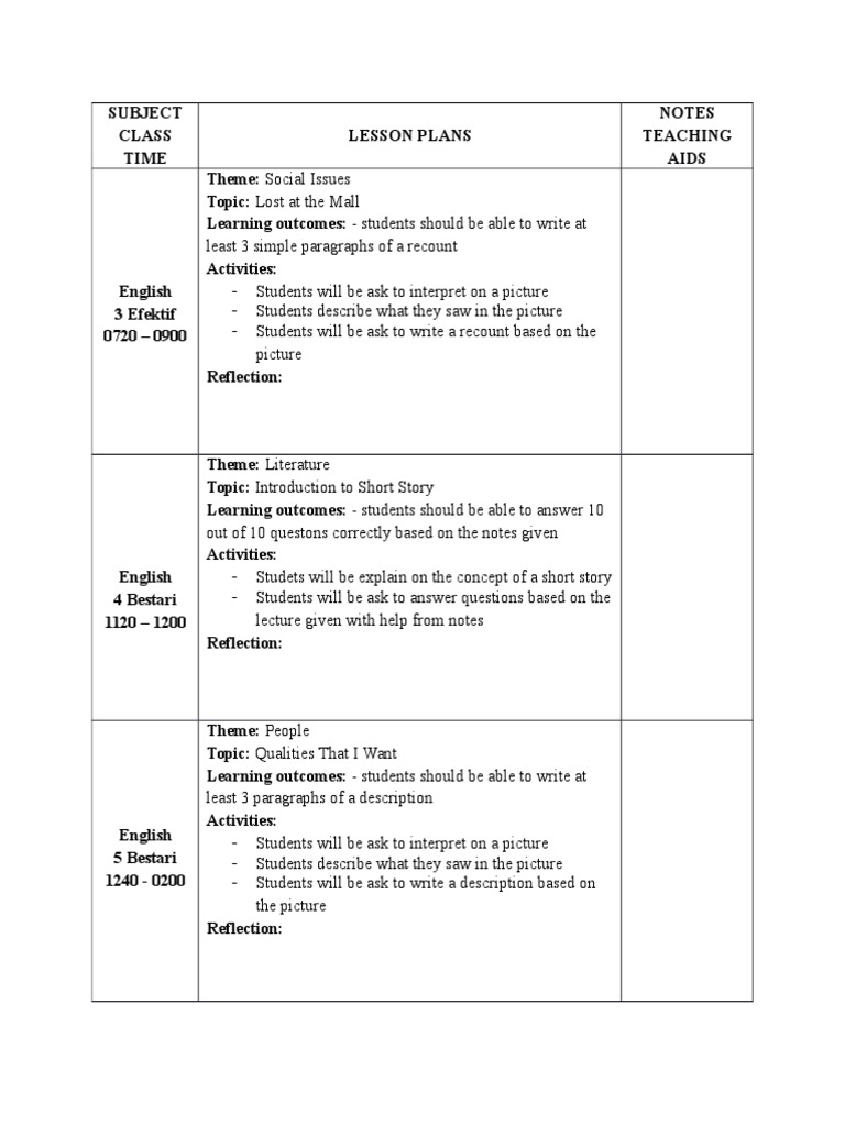 Lesson Plan | Lesson Plan | Education Theory