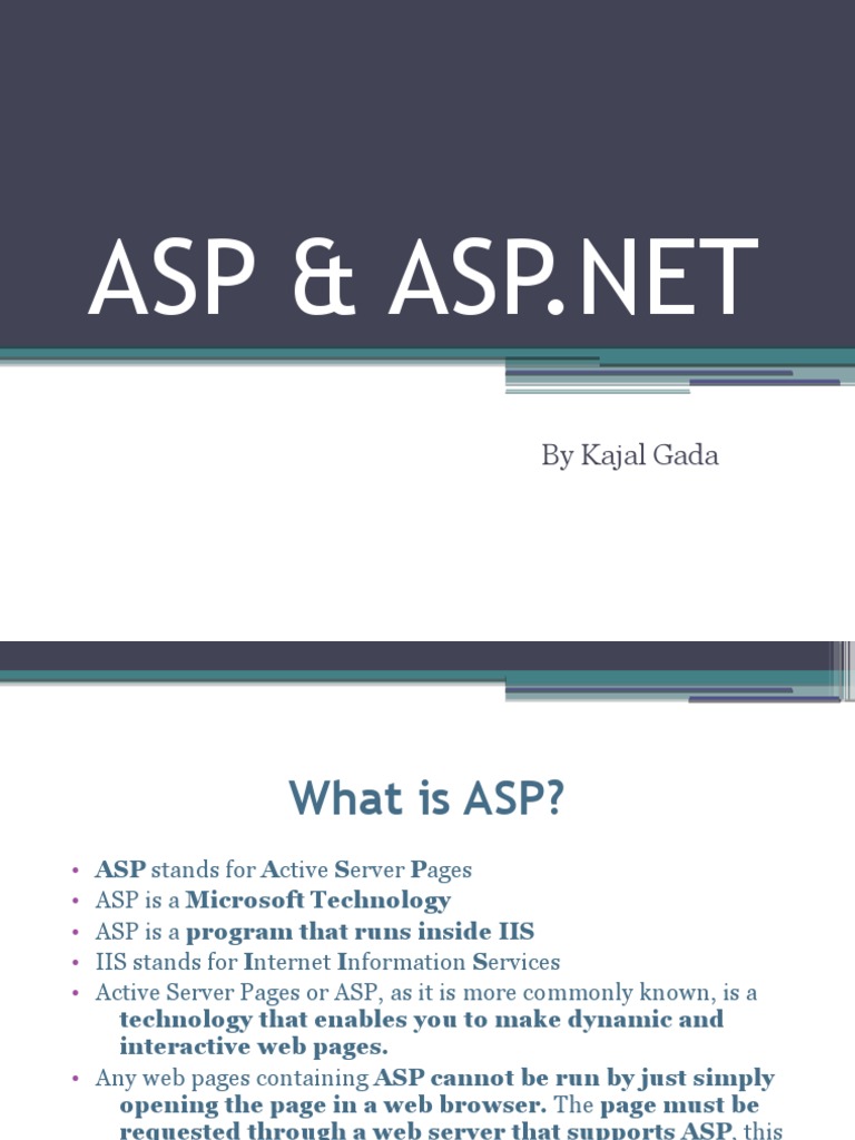 By Kajal Gada | PDF | Active Server Pages | Web Server
