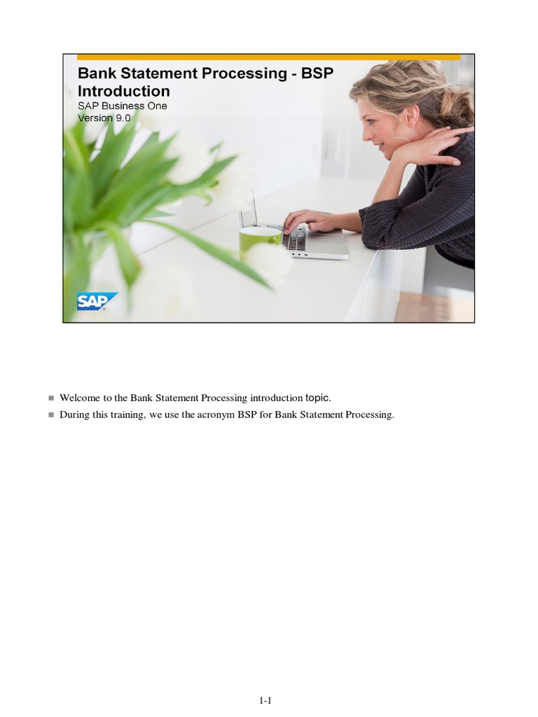 Bank Statement Processing in SAP B1 | PDF | Debits And Credits | Credit ...