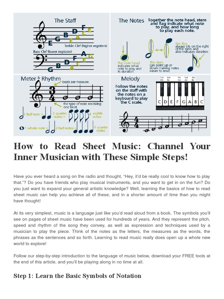 How To Read Sheet Music | PDF | Tempo | Scale (Music)