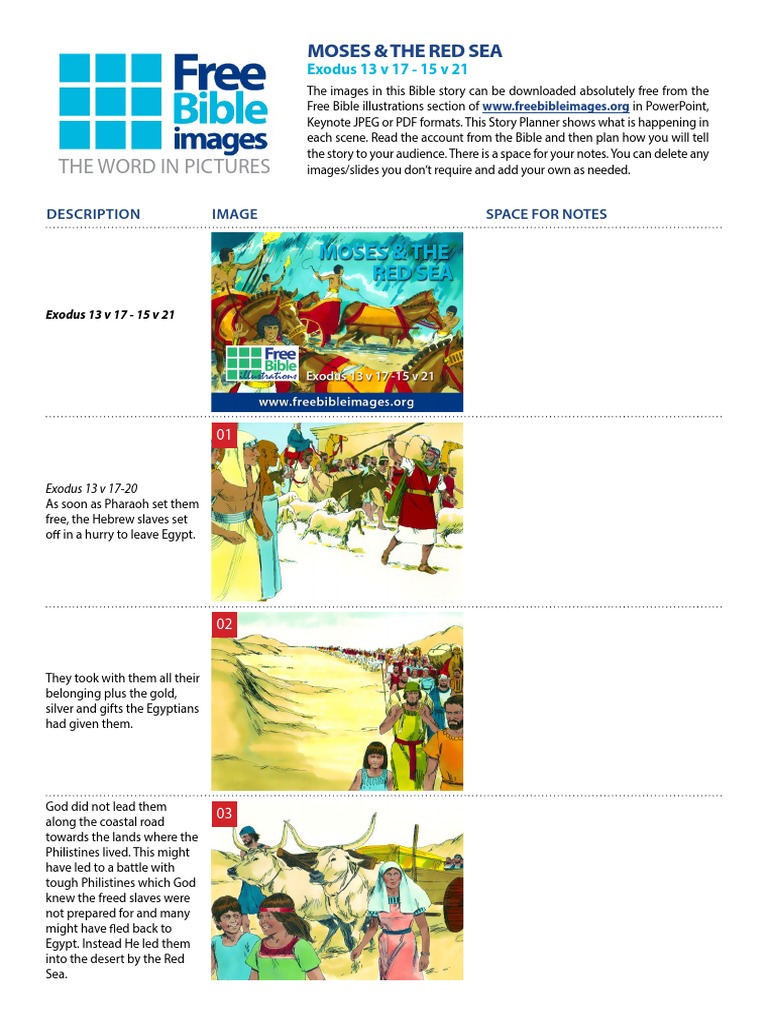 07 FB Moses Red Sea StoryPlanner en | PDF | Moses | Book Of Exodus