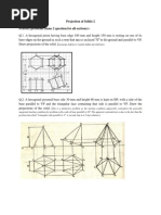 Projection of Solids | PDF