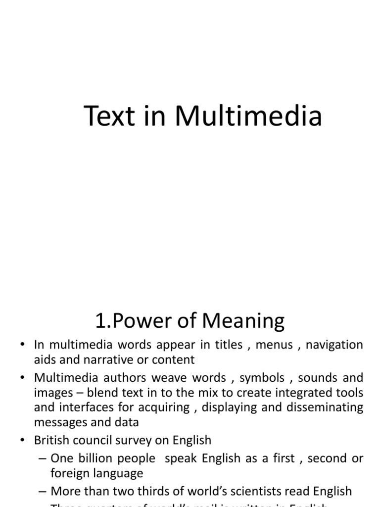 TEXT - Multimedia Elements | Typefaces | Serif