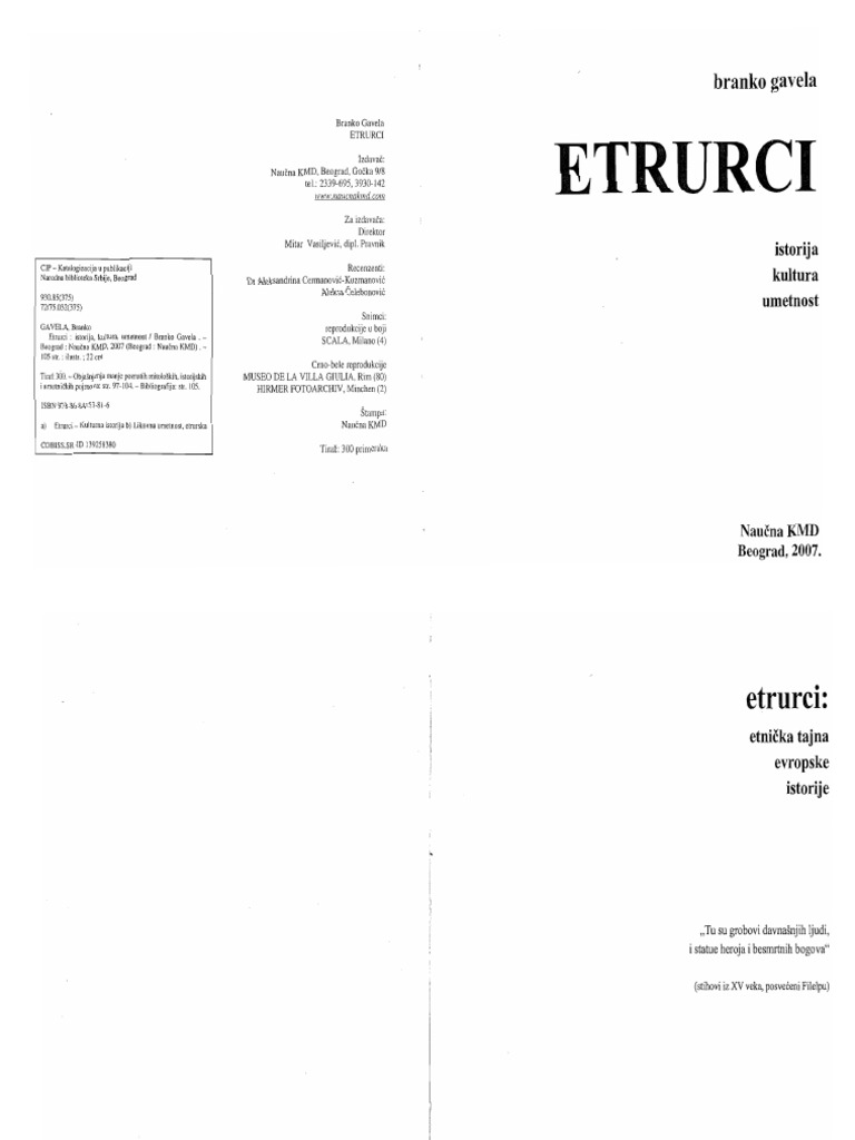 Branko Gavela-Etrurci | PDF