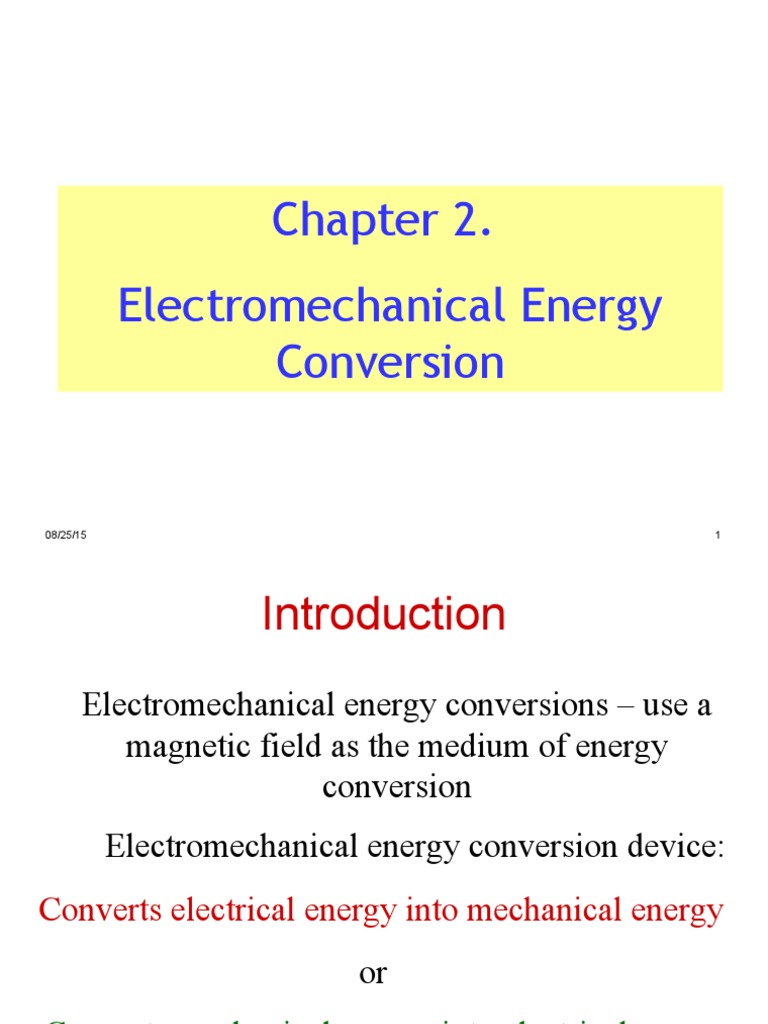 Electromechanical Energy Conversion Guide | PDF | Inductor | Magnetic Field