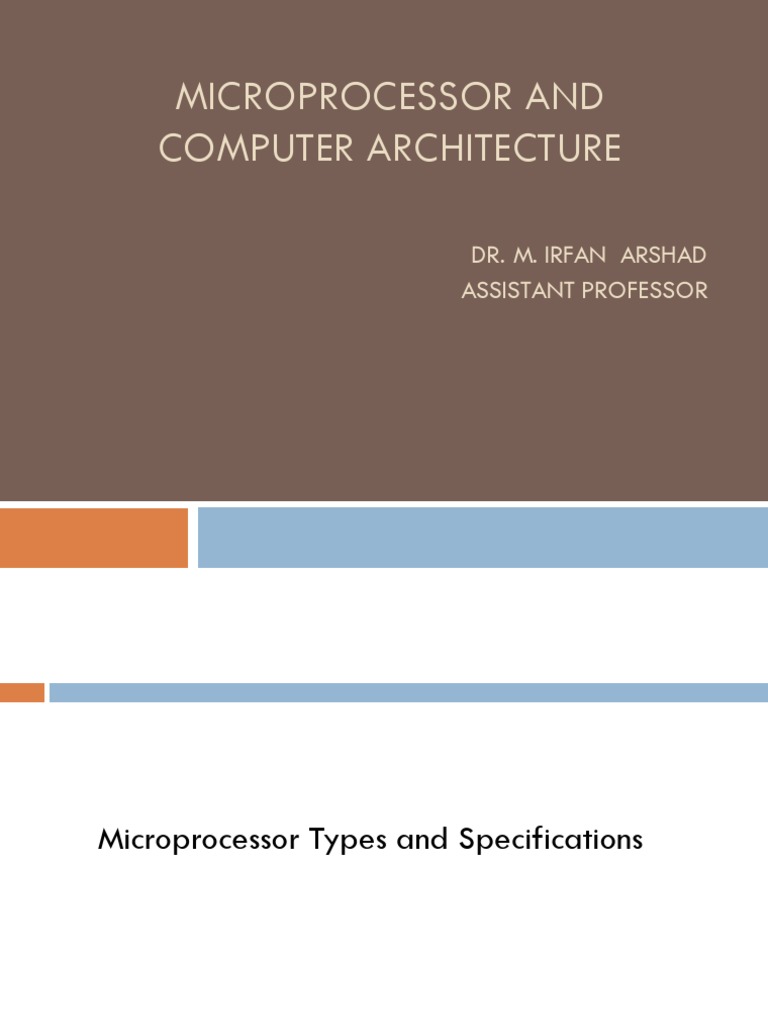 Lecture1 Microprocessor Types And Specifications Pdf Download Free Pdf 64 Bit Computing