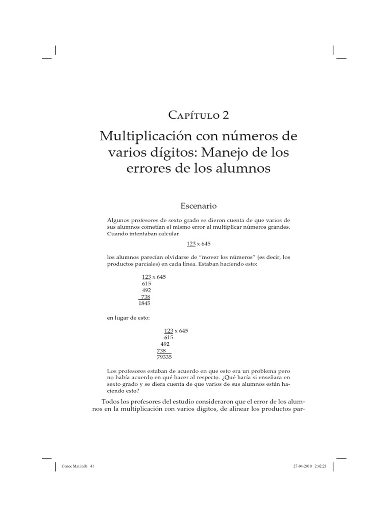 Liping Ma | PDF | Multiplicación | Algoritmos