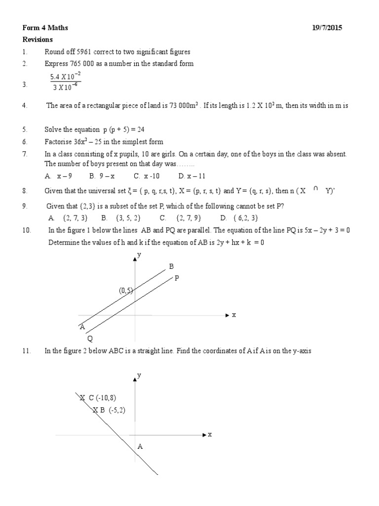 Maths Form 4 | PDF | Median | Line (Geometry)