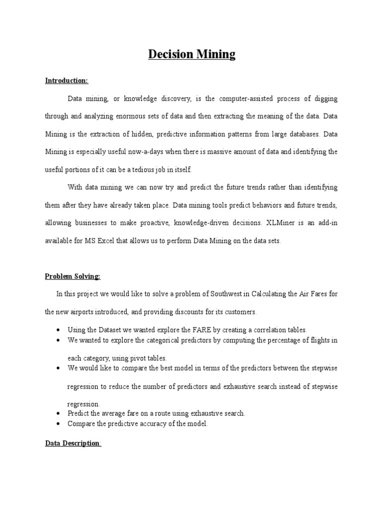 Data Mining Project | PDF | Scatter Plot | Regression Analysis