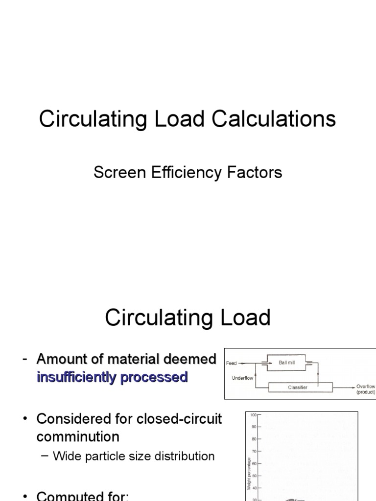 Circulating Load Calculations | PDF | Business Process | Chemistry