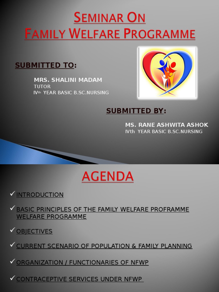 National Family Welfare Programme Overview | PDF | Family Planning ...