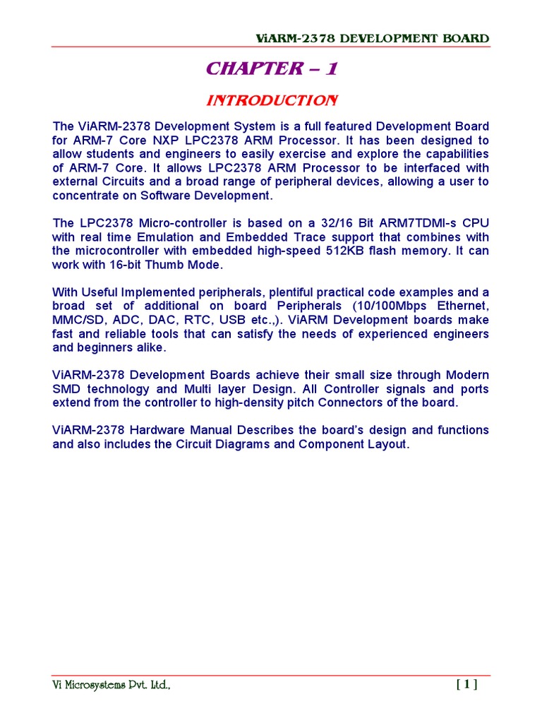 LPC 2378 Development Board | PDF | Usb | Arm Architecture