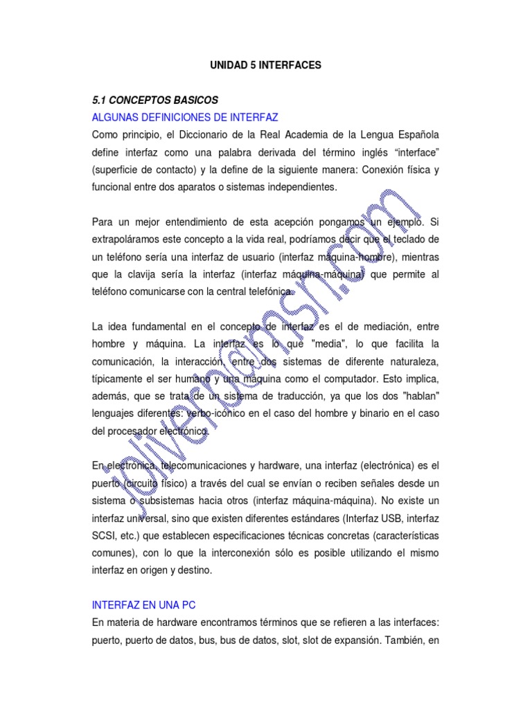 Unidad 5 Interfaces | PDF | Interfaces gráficas de usuario ...