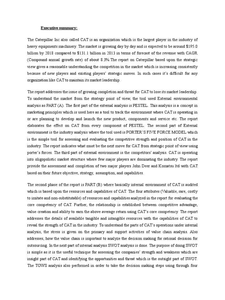 Executive Summary | PDF | Strategic Management | Swot Analysis