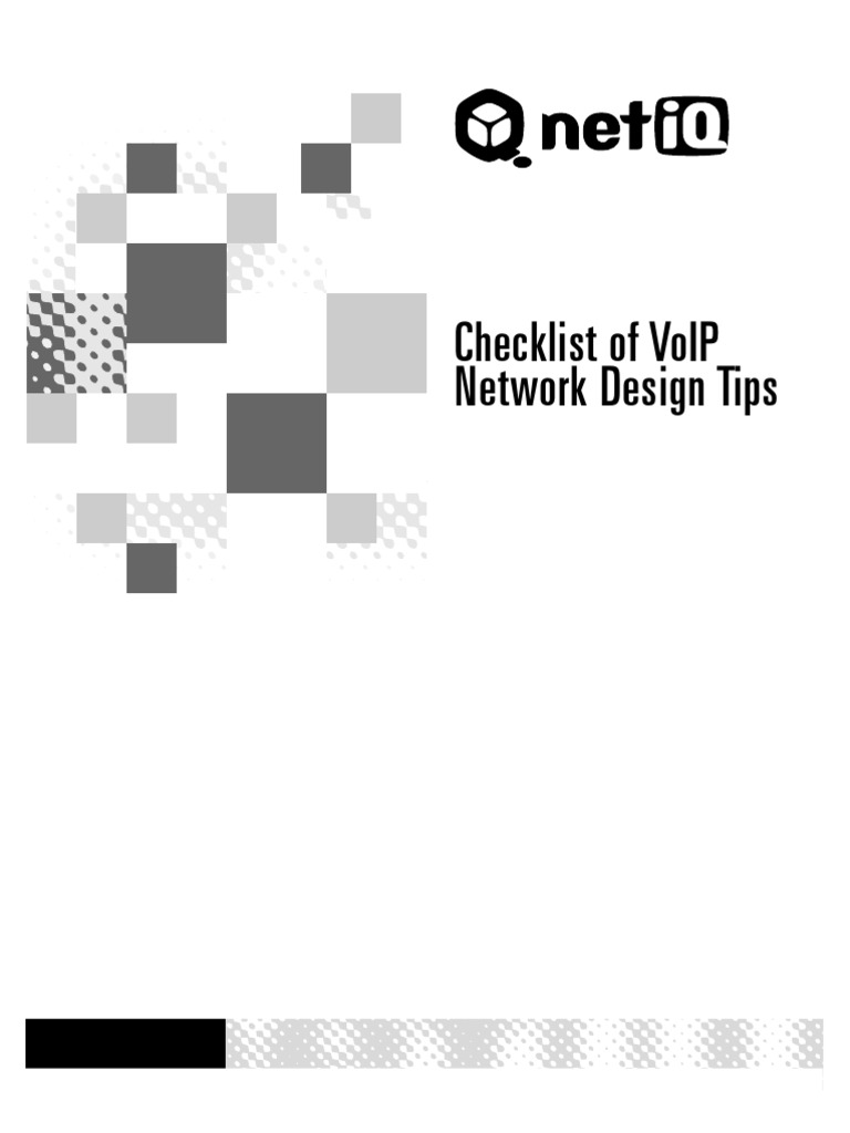 VoIP Network Design Checklist | PDF | Voice Over Ip | Quality Of Service