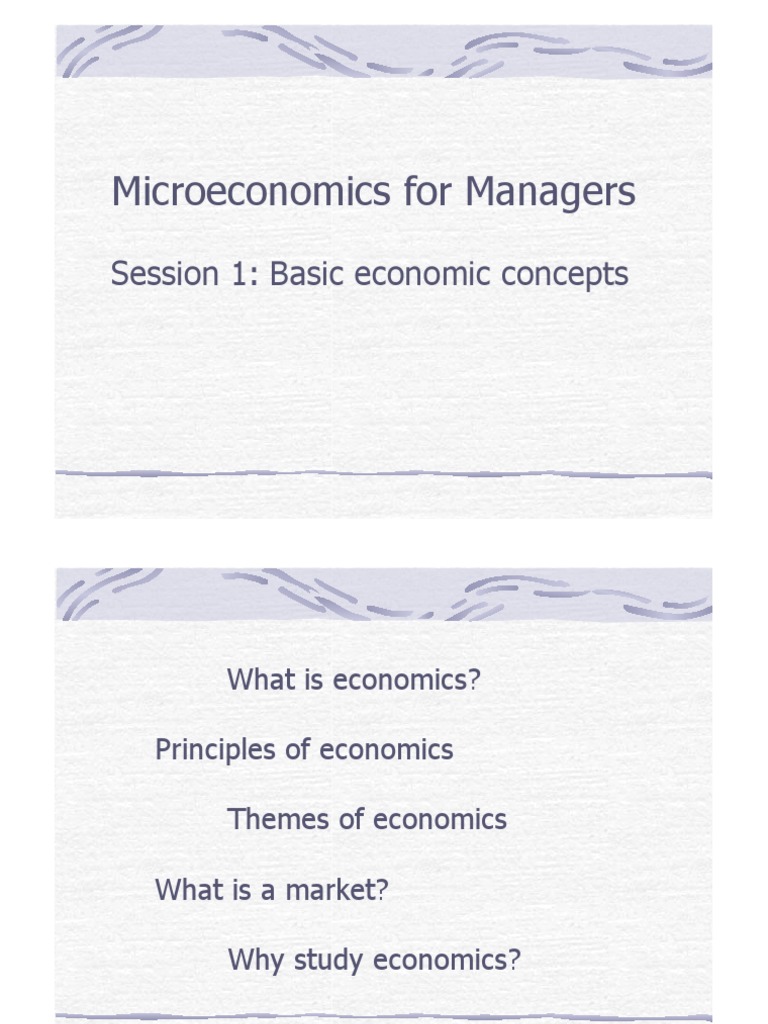 Basic Economic Concepts PDF | PDF | Economics | Microeconomics
