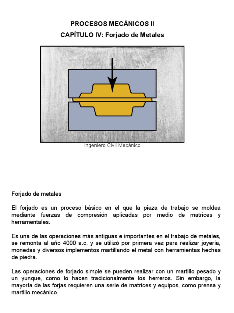 Procesos Mecanicos II Forjado 92402 | PDF | Forjar | Ingeniería mecánica