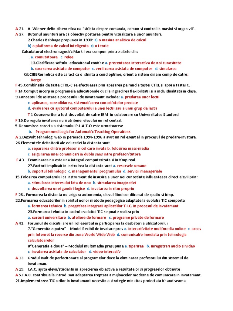 Grile Rezolvate DPPD An 3 S 1 Alfab | PDF