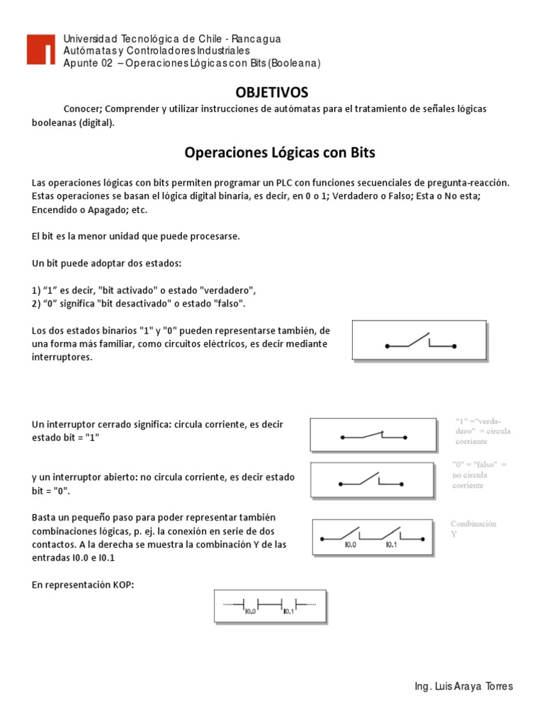 Operaciones Con Bits | PDF | Poco | Controlador lógico programable