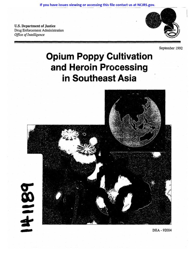 Opium Poppy Cultivation and Heroin Processing in Southeast Asia | PDF ...