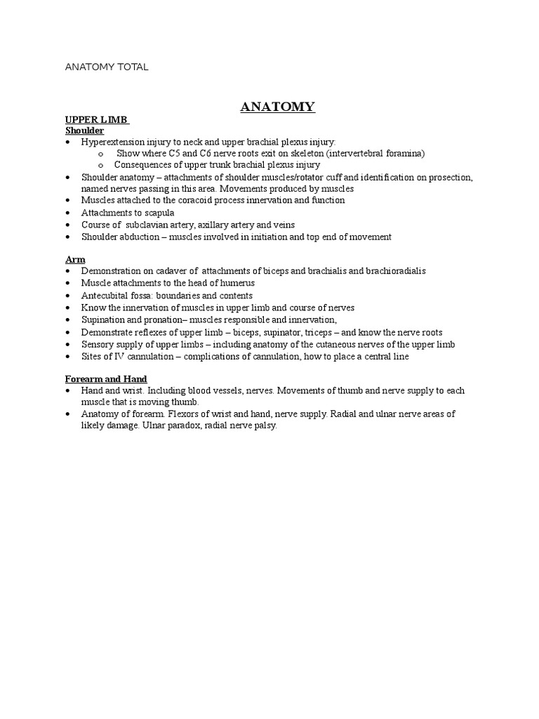 Anatomy Total | PDF | Human Leg | Shoulder
