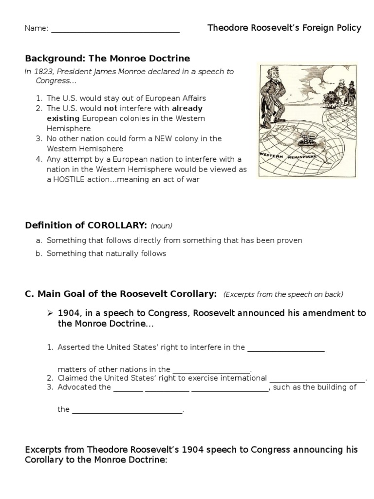 Roosevelt Corollary Explained | PDF | Politics | Social Science