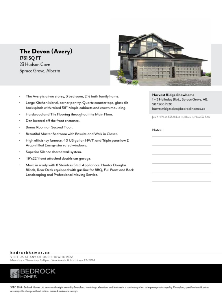 HRV3328 Devon Avery 23 Hudson Cove | PDF