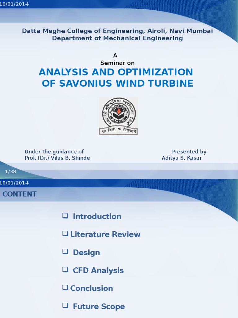 Analysis and Optimization of Savonius Wind Turbine | PDF | Turbine ...