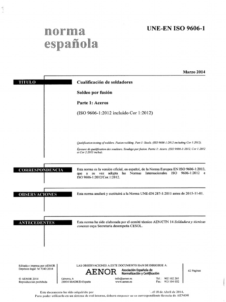 Une en Iso 9606 PDF | PDF