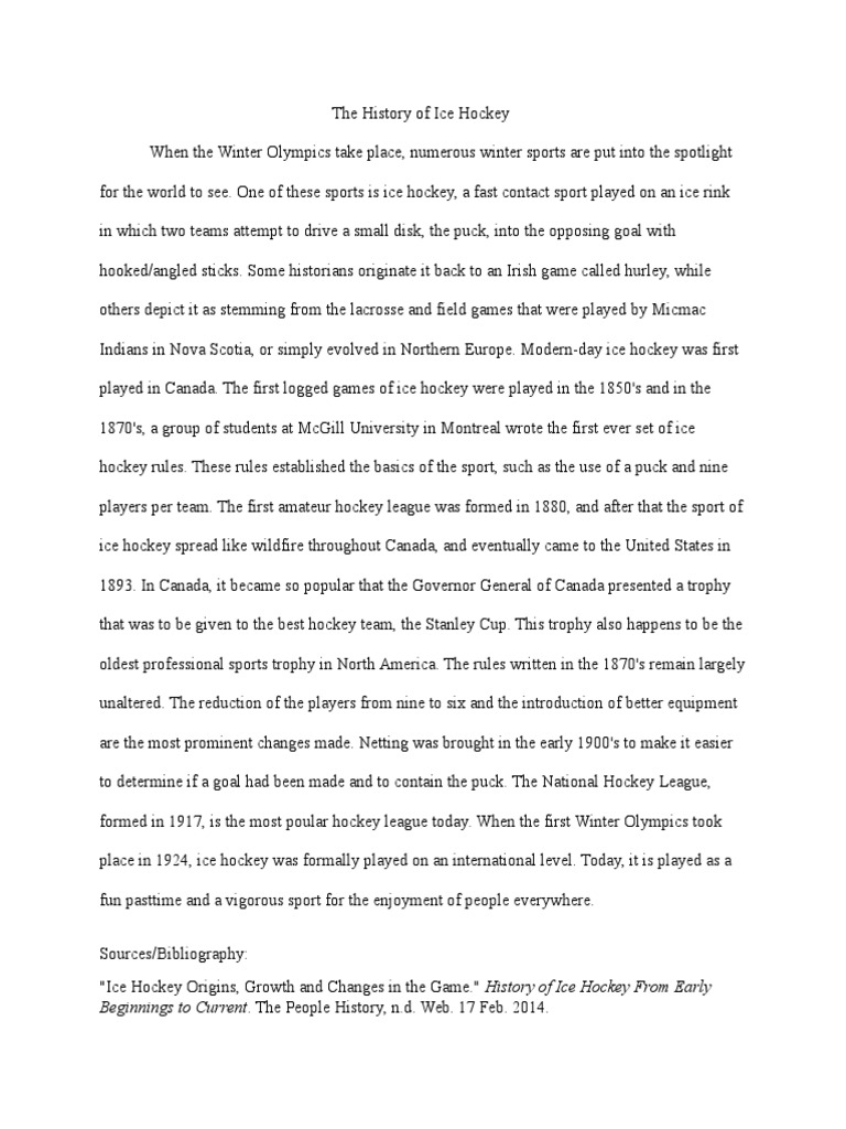 History of Ice Hockey | PDF