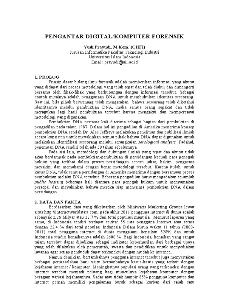 Pengantar Komputer Forensik | PDF