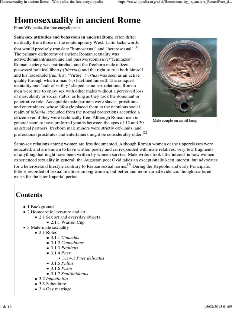 Homosexuality in Ancient Rome | PDF | Intimate Relationships | Sexuality