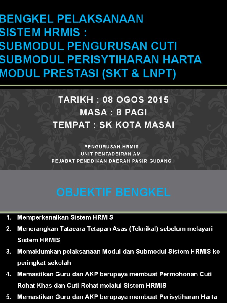 Bengkel Pelaksanaan Sistem Hrmis | PDF