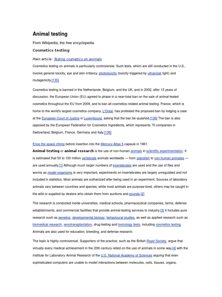 Animal Testing | PDF | Animal Testing | Pain