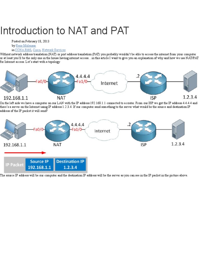 NAT vs PAT Explained for Networking | PDF | Ip Address | Router (Computing)