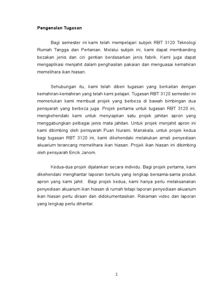 Pengenalan Tugasan | PDF
