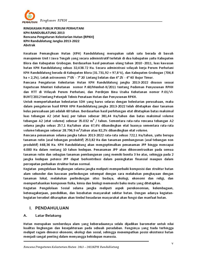 Profil KPH Randublatung | PDF