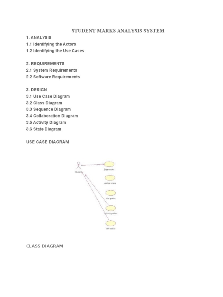 UML for Student Marks System | PDF