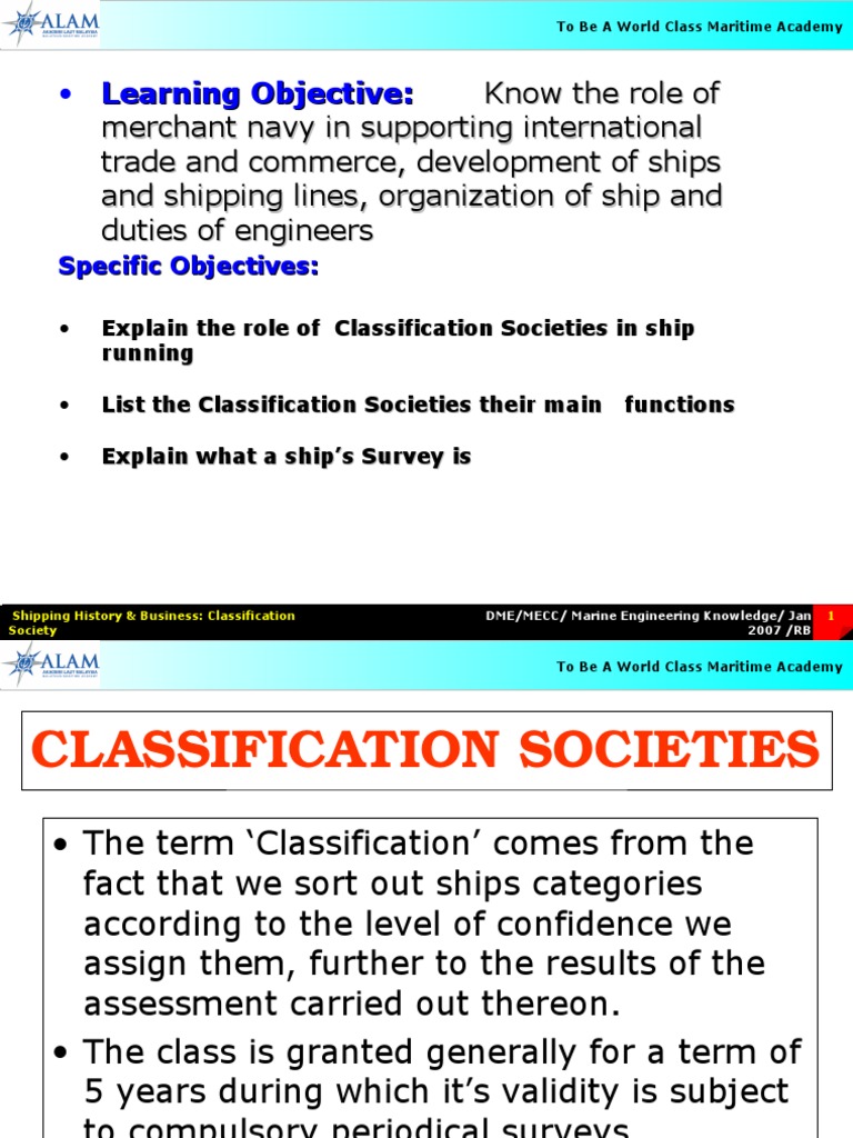 MEK Classification Societies3 | PDF | Water Transport | Shipping