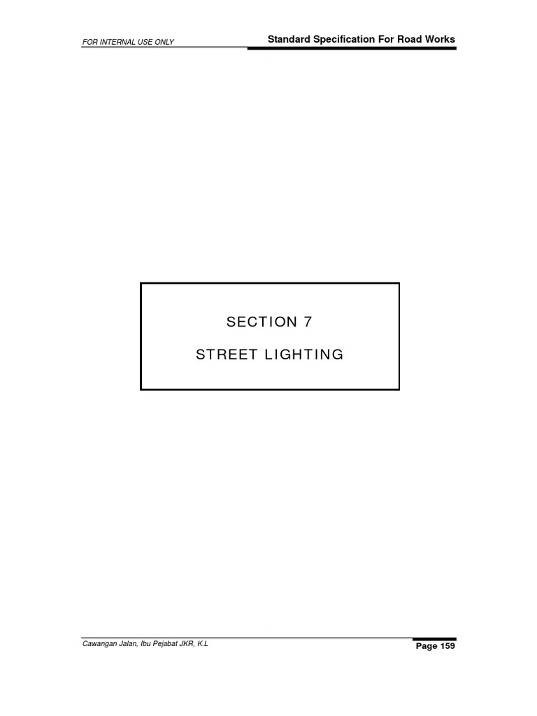 Street Lighting Specification Guide | PDF | Cable | Electrical Wiring