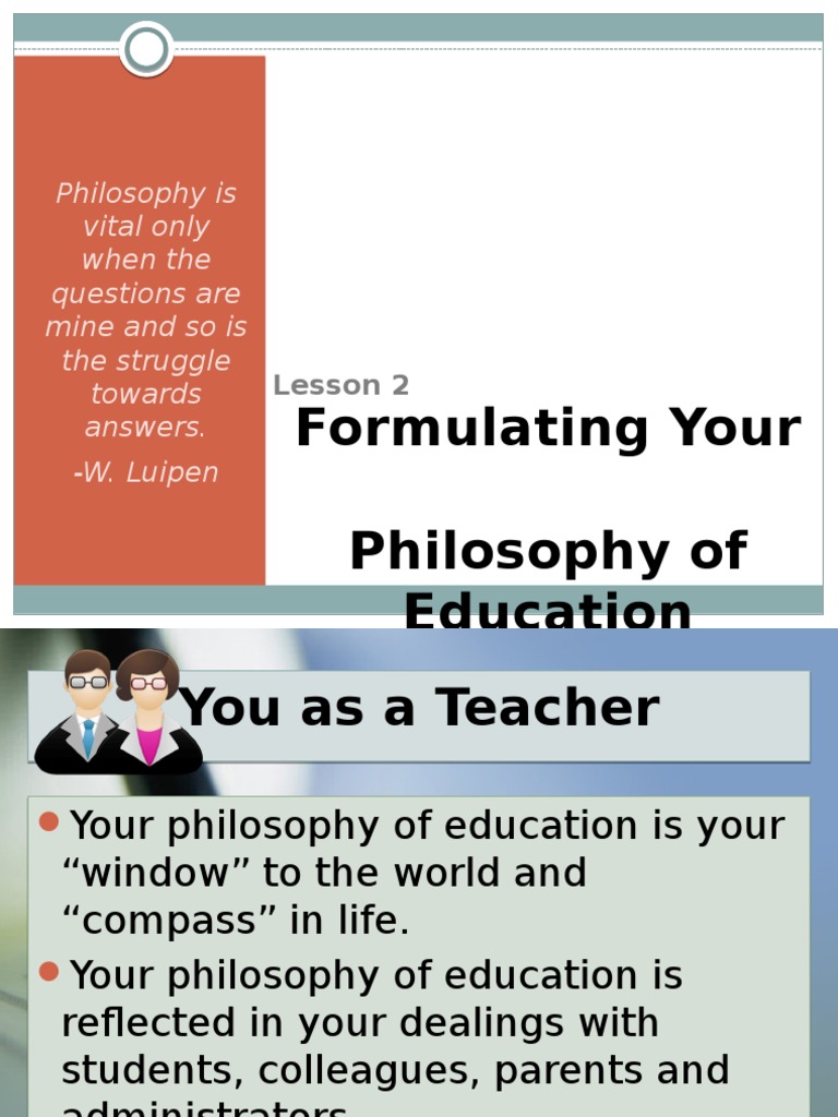 Formulating Your Philosophy of Education | Philosophy Of Education ...